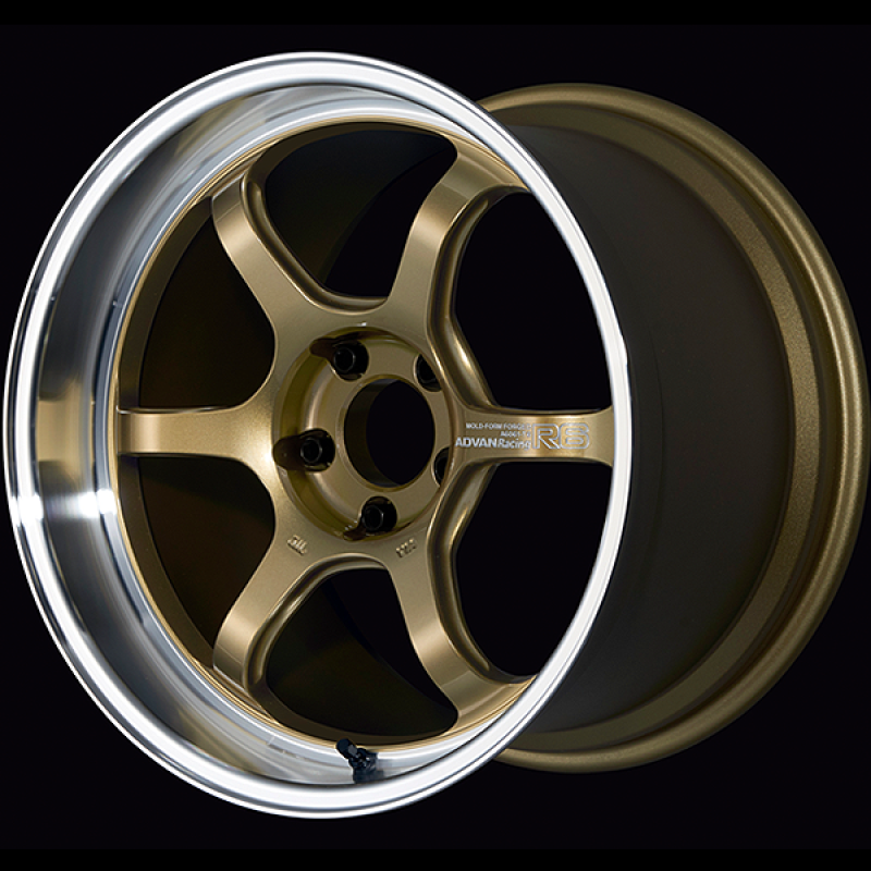 Advan R6 18x10.5 +24 5-114.3 Machining & Racing Brass Gold Wheel ...